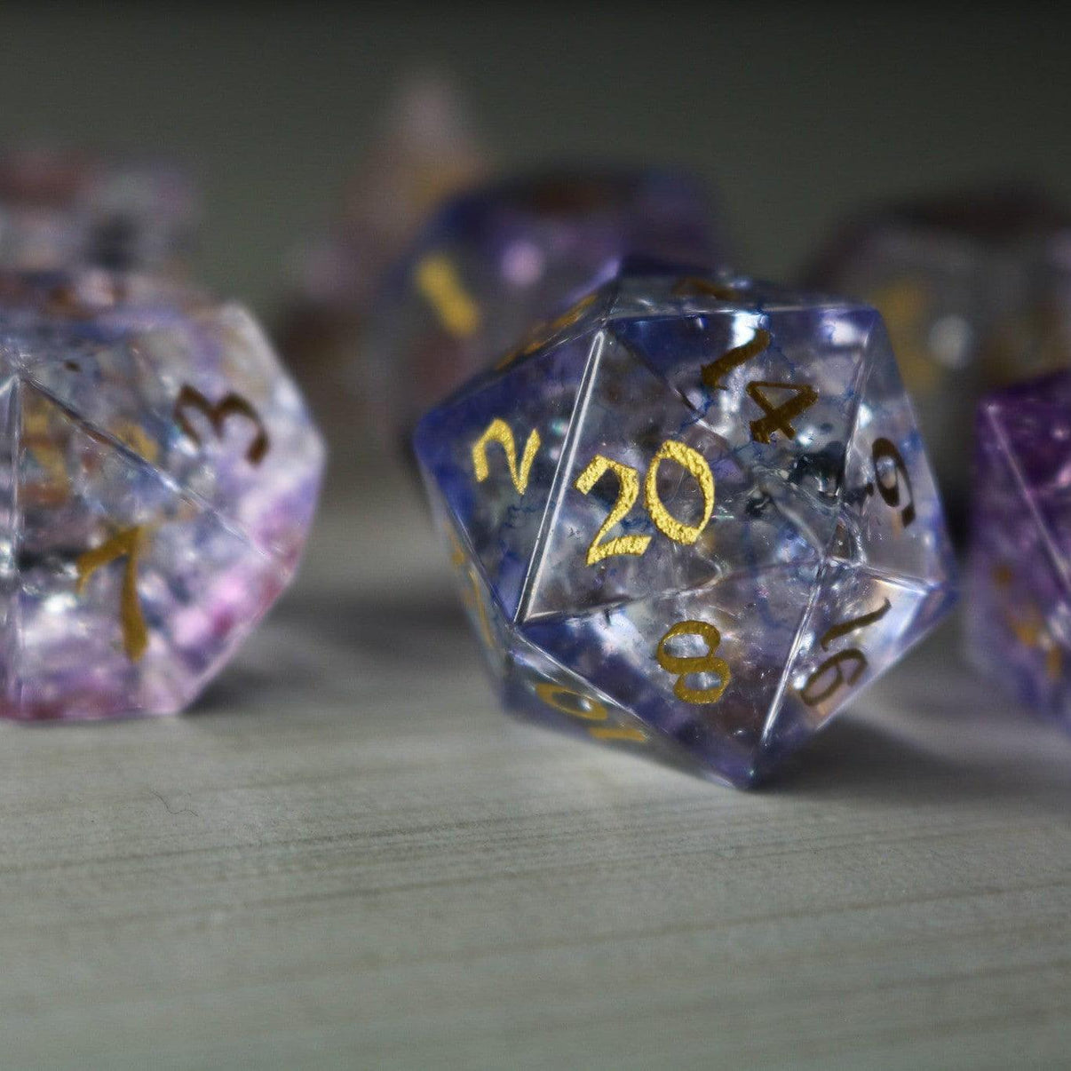 Purple Cloud Forge Fire Glass DND Dice Set – The Midnight Tavern