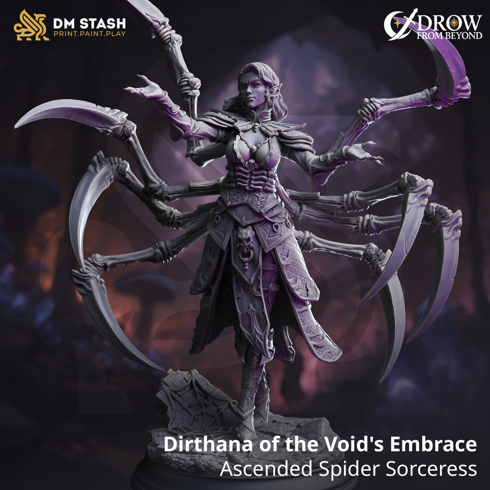 Dirthana of the Void's Embrace, Ascended Spider Sorceress (Female Drow ...