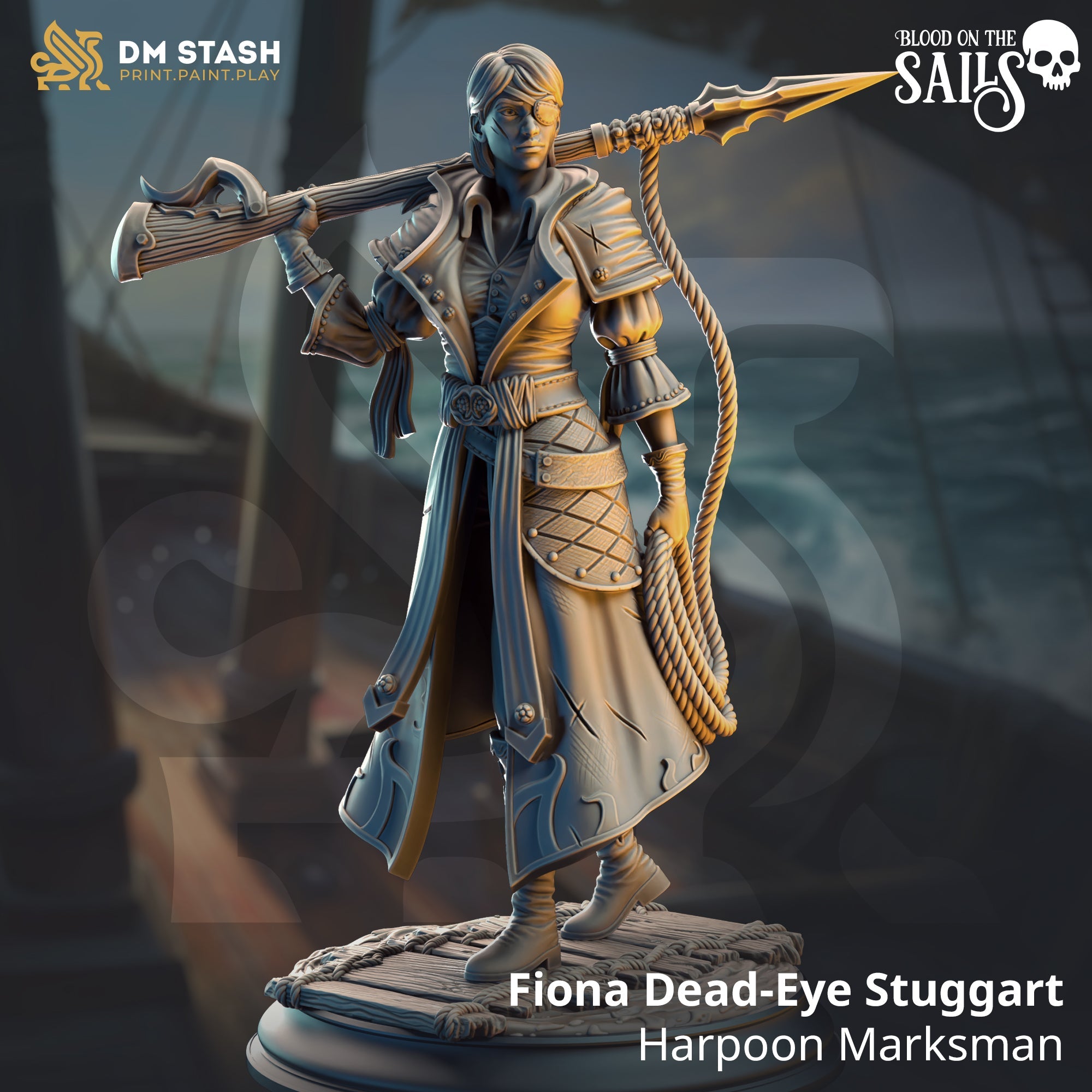Fiona "Dead-Eye" Stuggart, Harpoon Marksman (Female Human Pirate Sharp ...