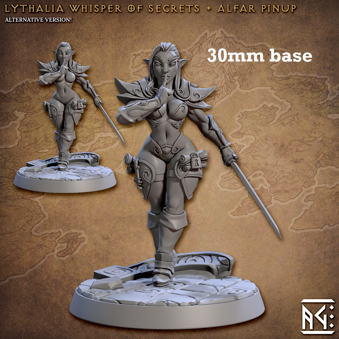 Lythalia, Whisper of Secrets (Female High Elf Rogue) – The Midnight Tavern