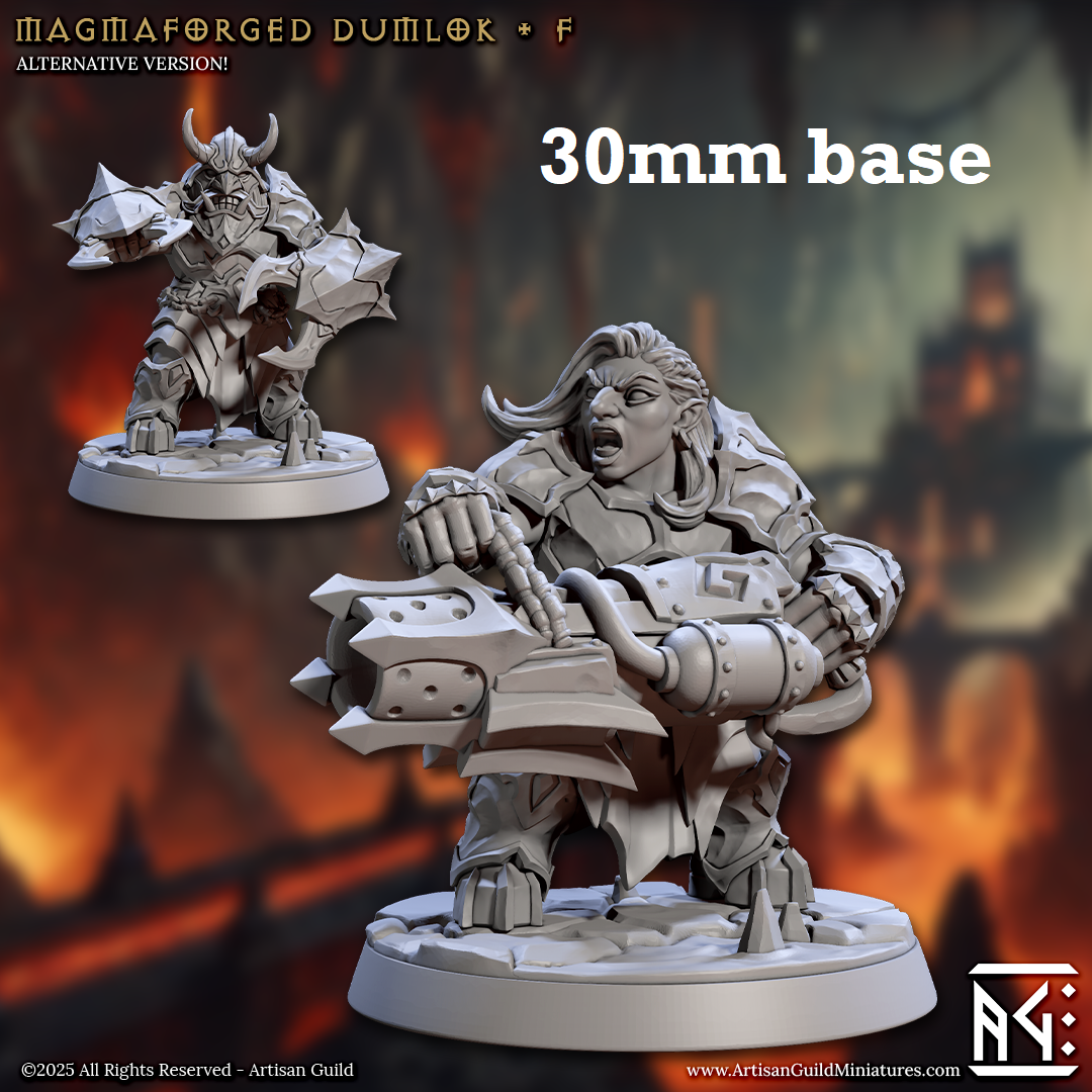 Magmaforged Dumlok: Sculpt F (Female Fire Dwarf Warrior) – The Midnight ...