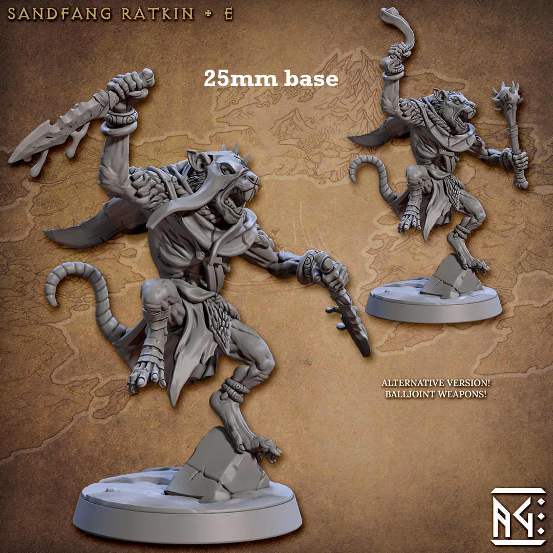 Sandfang Ratkin: Sculpt E (Male Ratkin Assassin) – The Midnight Tavern