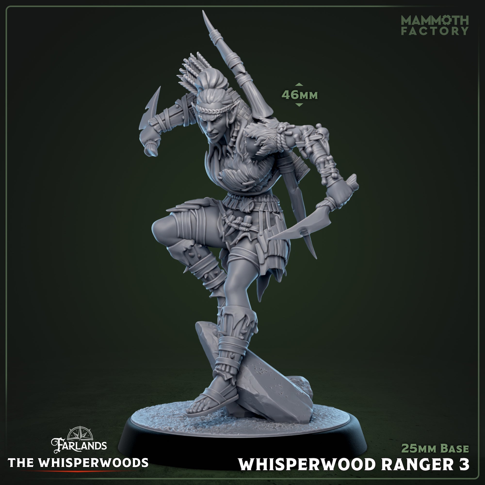 Whisperwood Ranger: Sculpt 3 (Female Wood Elf Archer) – The Midnight Tavern